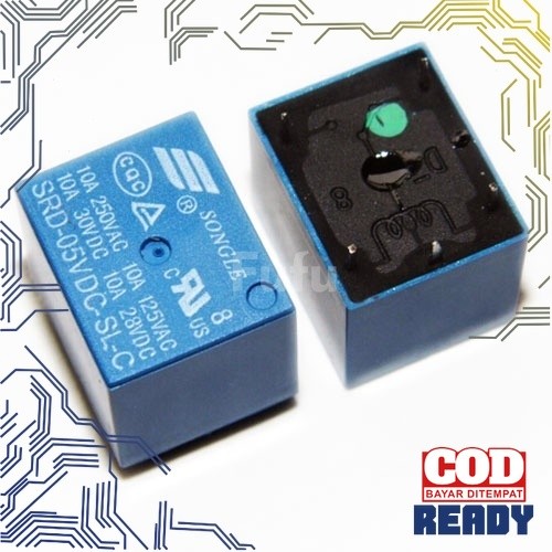 Jual Relay 5v 12v 10A Original Songle SRD-05VDC-SL-C SRD-12VDC-SL-C 5pin T73 DC Control Coil SL ...