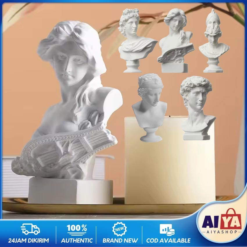 Jual Mini Statue Portrait Yunani Mythology Ornamen Patung Gypsum David ...