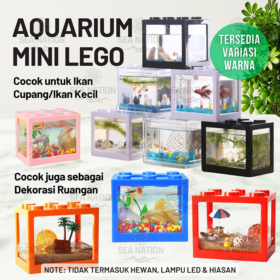 Jual Lego Akrilik Tank Susun Mini Soliter Aquarium Kandang Tempat ...