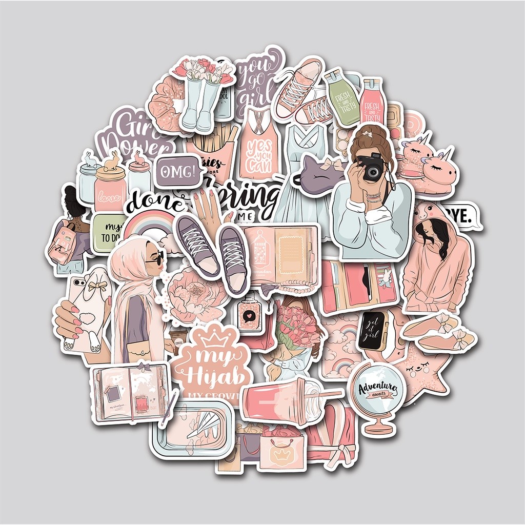 Jual STICKER PACK GIRLS AESTHETIC | STICKER TUMBLR | STIKER LAPTOP ...
