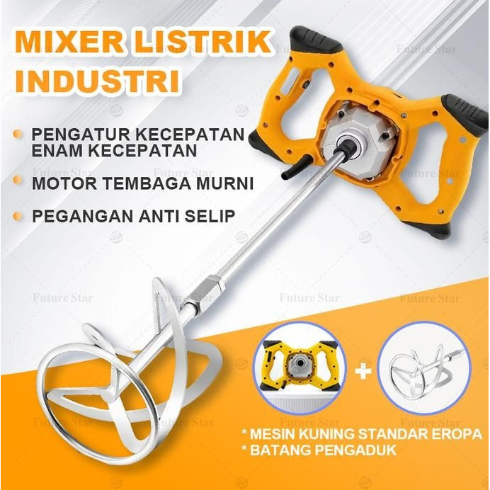Jual Mesin Pengaduk Cat 1200rpm Paint Mixer 1000W Electric Mixer 220V ...
