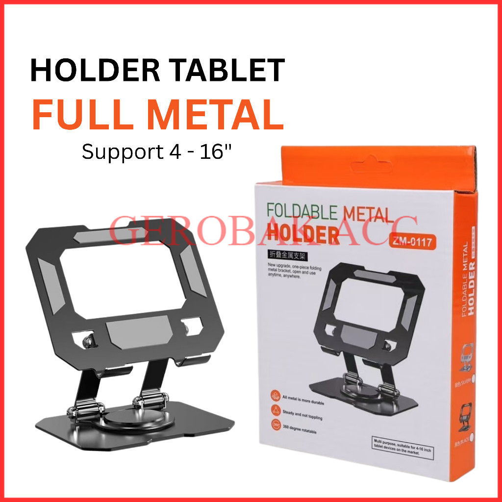 Jual Holder Tablet Full Metal Besi ZM-0117 Holder HP ipad Universal ...