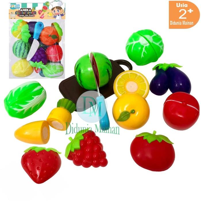 Jual mainan edukasi anak potong buah dan sayur master chef cutting ...