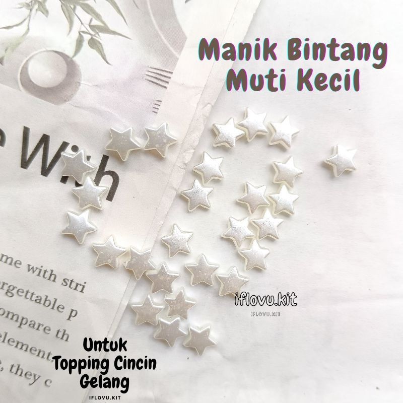 Jual Gratis ongkir !!! (+- isi 65) Manik Manik Bintang Muti Kecil Putih ...