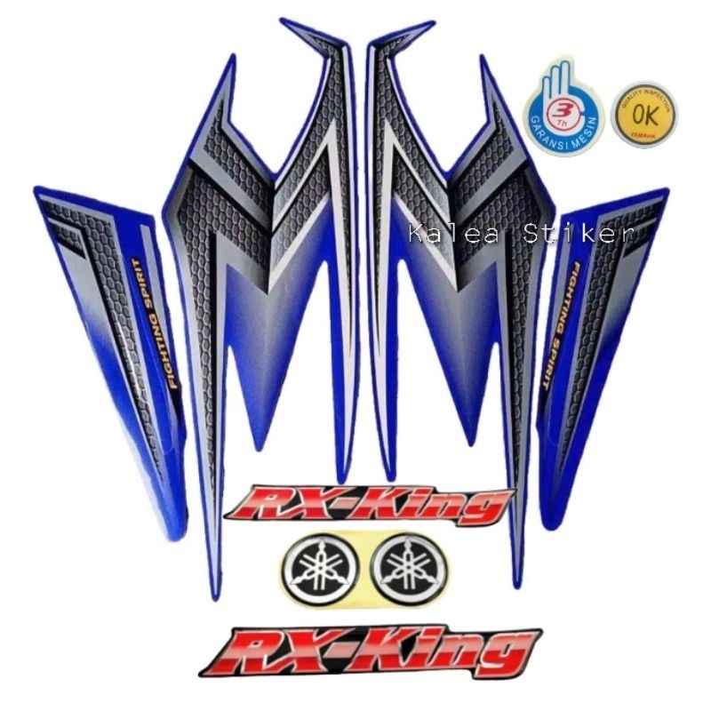 Jual STRIPING STIKER LIS BODY MOTOR YAMAHA RX KING 2004 BIRU STANDAR ...