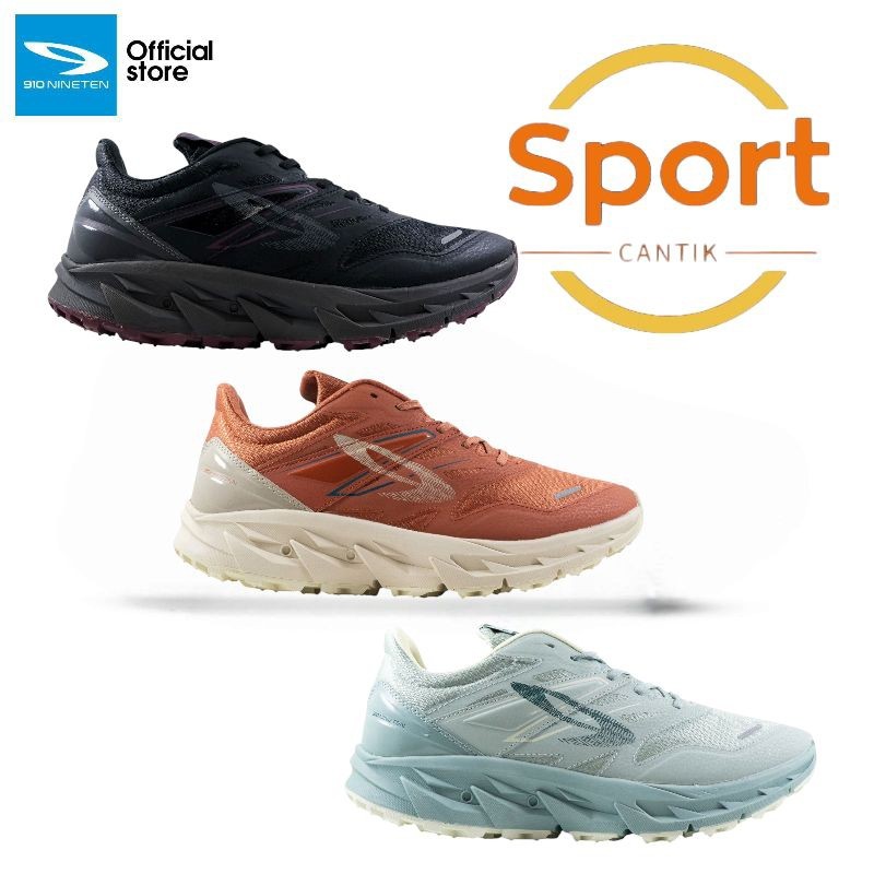 Jual 910 Nineten YUZA EVO sepatu Trail Running - Putih Gading/Merah ...