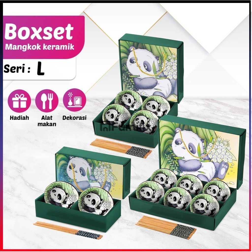 Jual Hampers Gift Set Keramik Parcel Mangkok Boxset Seri-L keramik ...