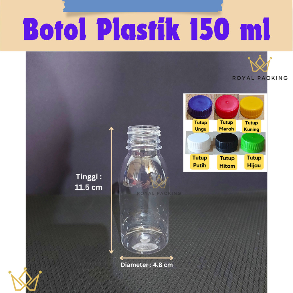 Jual [RP] Botol Plastik 150 ml / Botol Almond PET / Botol Zamzam Botol ...