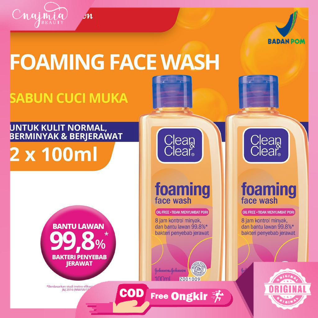 Jual Najmia 2 - Paket Clean & Clear Foaming Face Wash 100Ml (Paket Isi ...