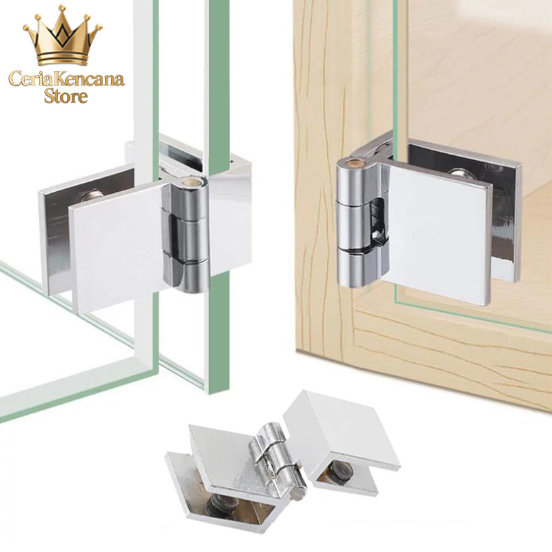 Jual Engsel Kaca Paduan Seng Jepit Tanam 90°/180° Untuk Kaca Ketebalan ...