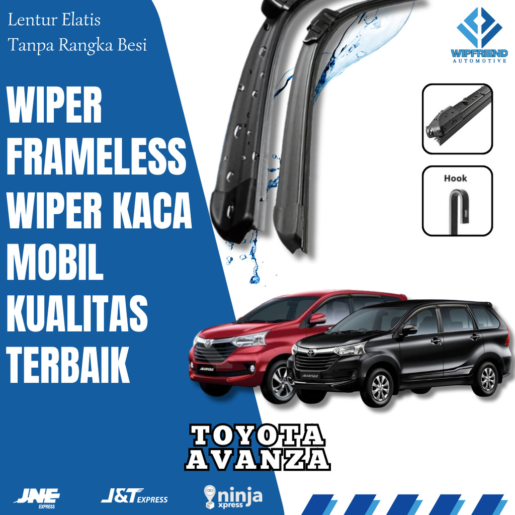 Jual Wiper Kaca Depan Toyota Avanza Lama / All New Avanza / Grand New Avanza Frameless Wiper ...