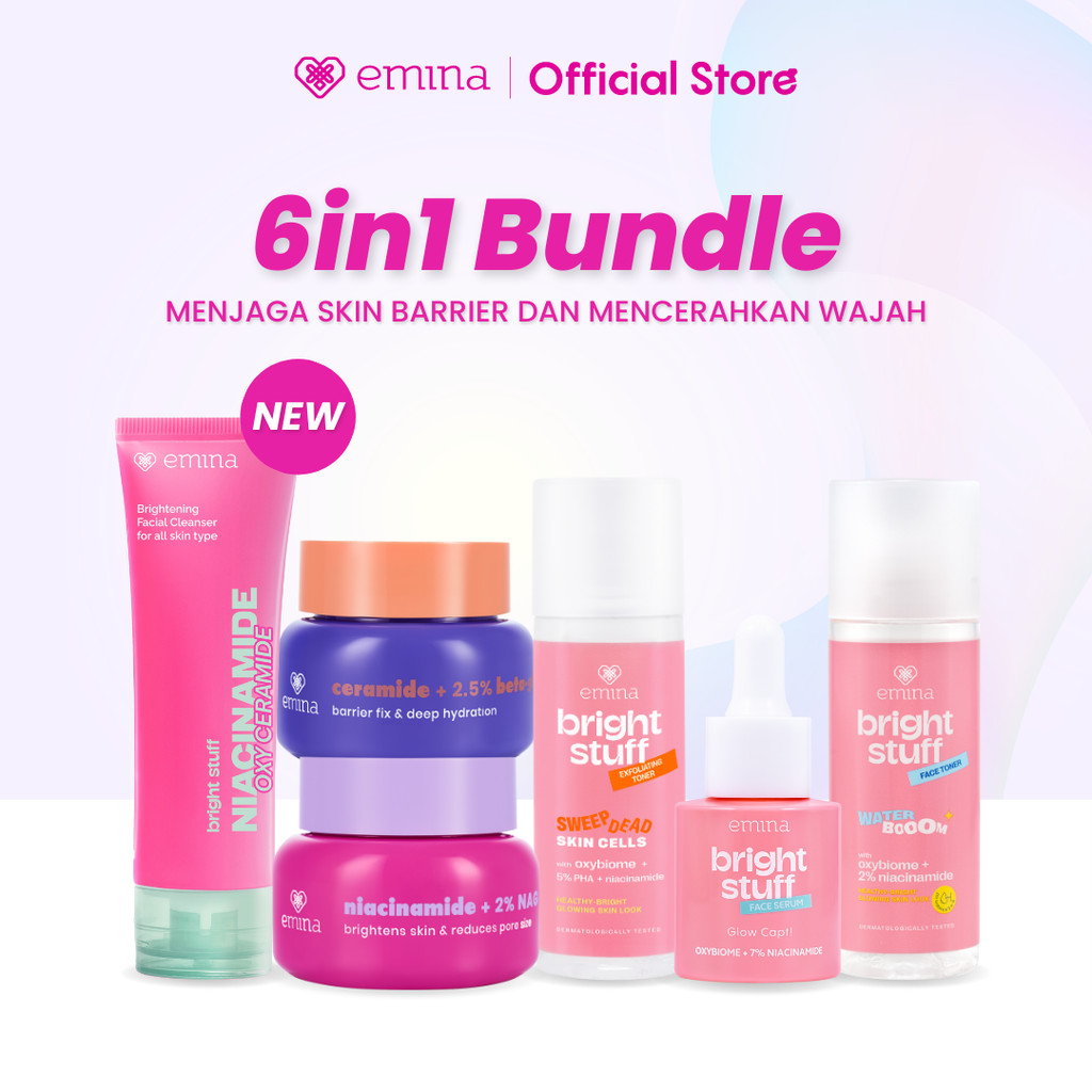 Jual Emina Day&Night 6in1 Glowing Set Bundle - Cleanser + Brightening ...
