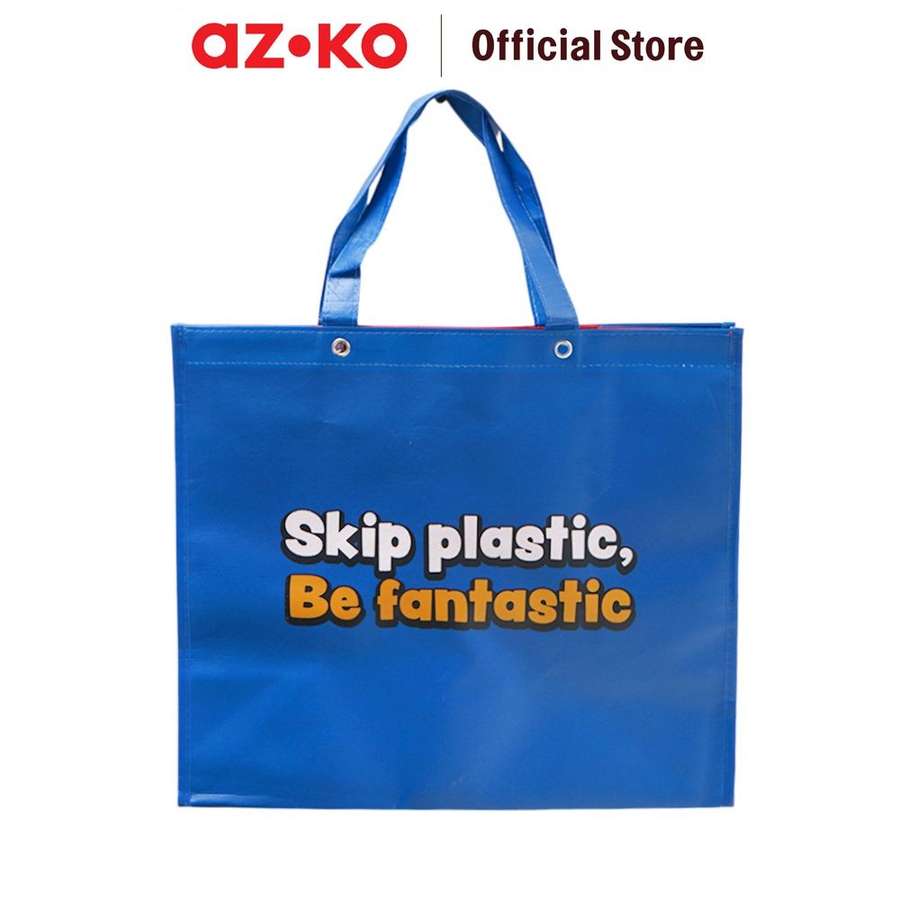 Jual AZKO Passport Tas Belanja Skip Plastik Large- Biru/Merah Shopping ...