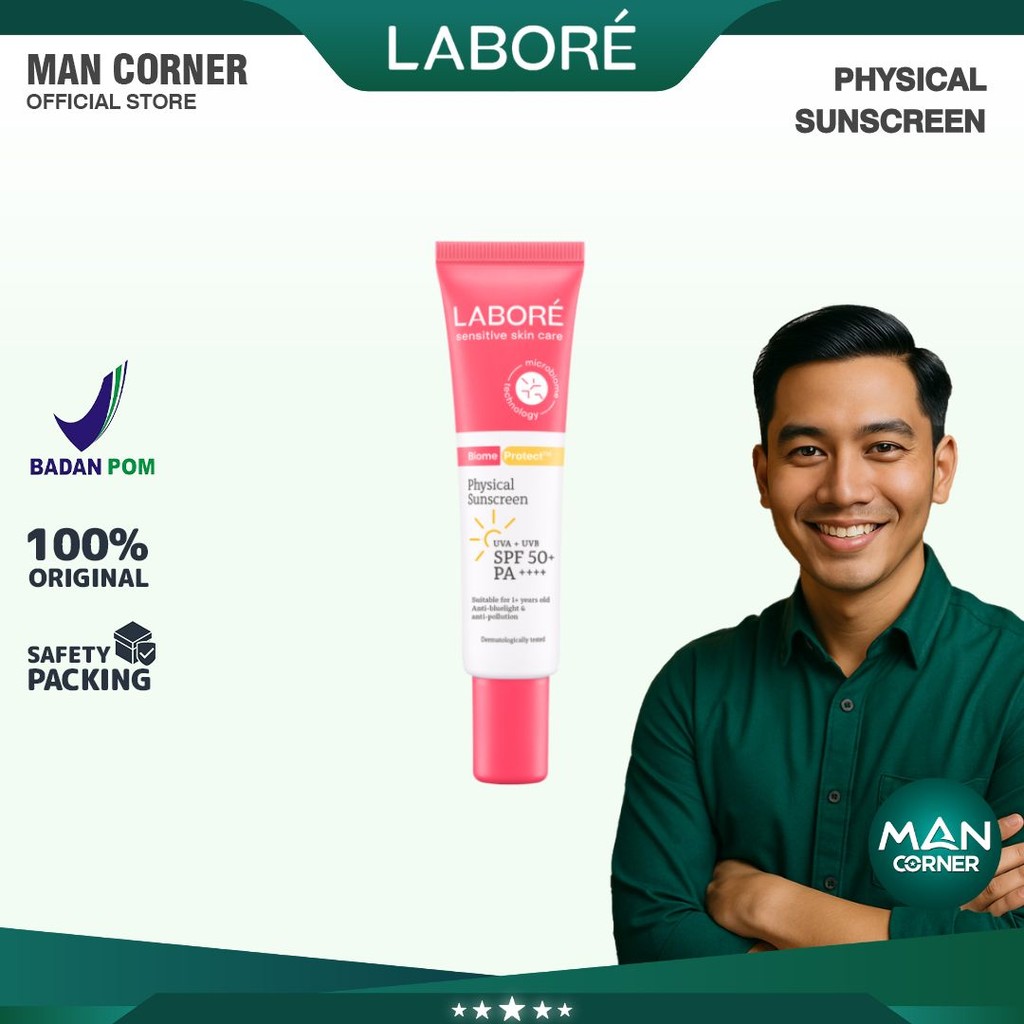 Jual Labore Physical Sunscreen SPF 50 PA++++ Travel Size 10ml | Man ...
