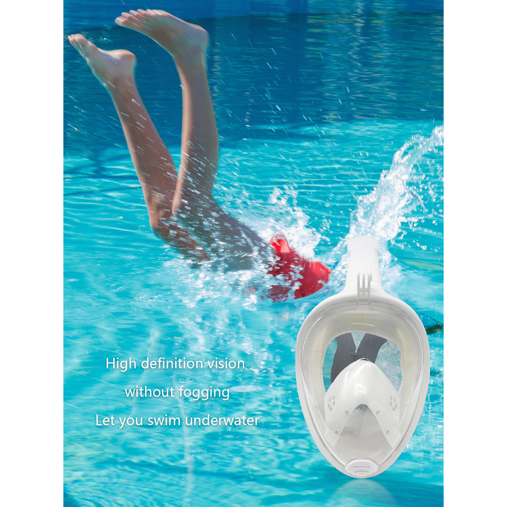 Jual Underwater Snorkeling Full Face Children Swimming Mask Set Scuba ...