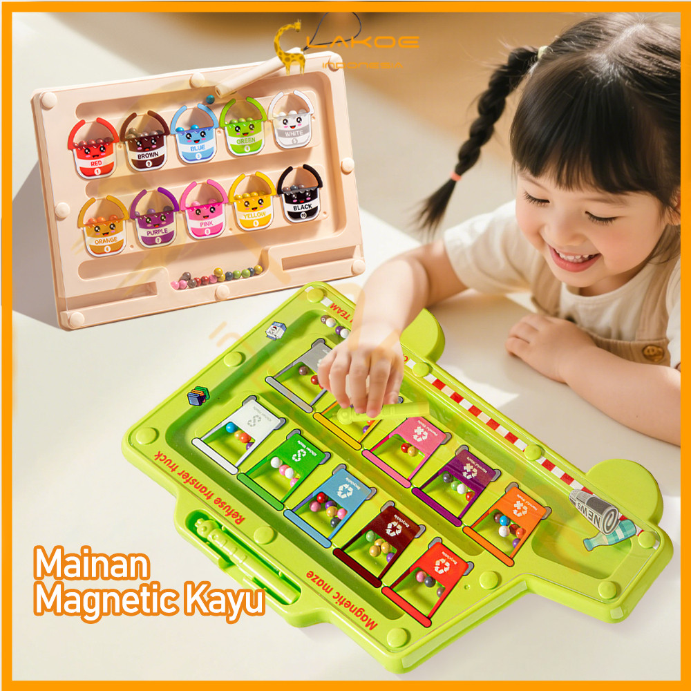 Jual Lakoe Color Classification Maze Mainan Sorting Warna Magnet Kayu ...