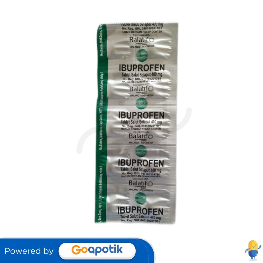 Jual Ibuprofen Balatif 400 Mg Strip 10 Tablet | Shopee Indonesia