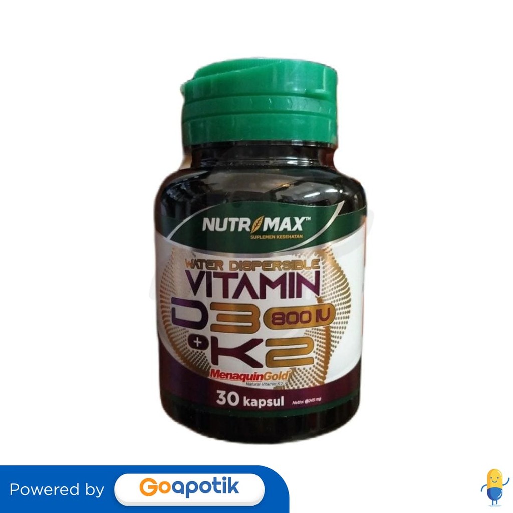Jual Nutrimax Vitamin D3 800 Iu + K2 Botol 30 Kapsul | Shopee Indonesia