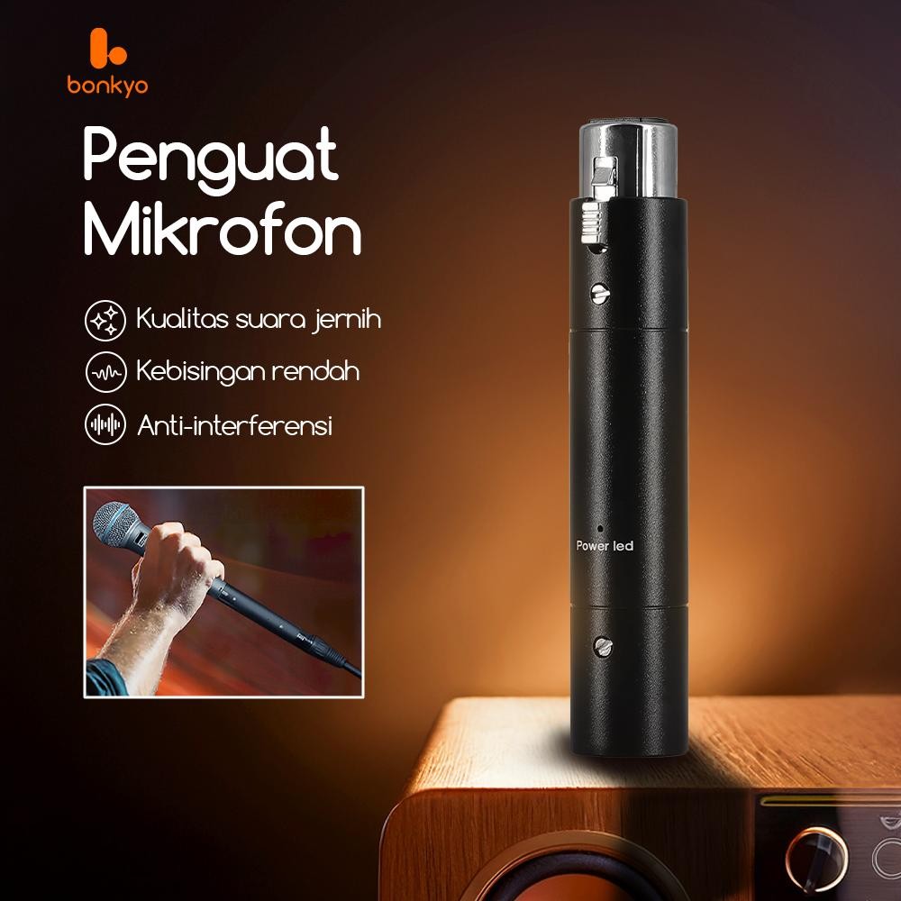 Jual Bonkyo 48V Mikrofon microphone Amplifier Penguat Mikrofon Dinamis ...