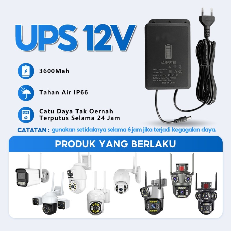 Jual 12V 2A Uninterruptible Power Supply Mini UPS Battery Backup for Fi Router Modem Security ...