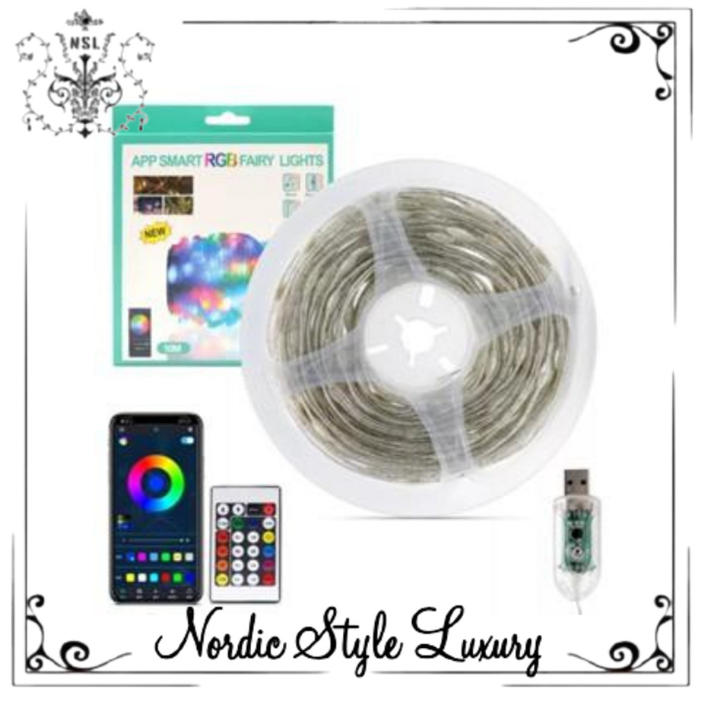 Jual NORDIC STYLE LUXURY Lampu led string running 10meter 5V remote dan ...