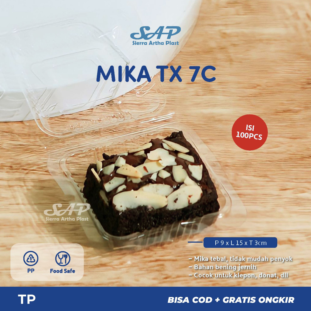 Jual Mika ukuran 7C / Mika Kue TX-7C/ Mika Jajan Pasar / Mika Tempat Nasi Kuning / Mika Kotak ...