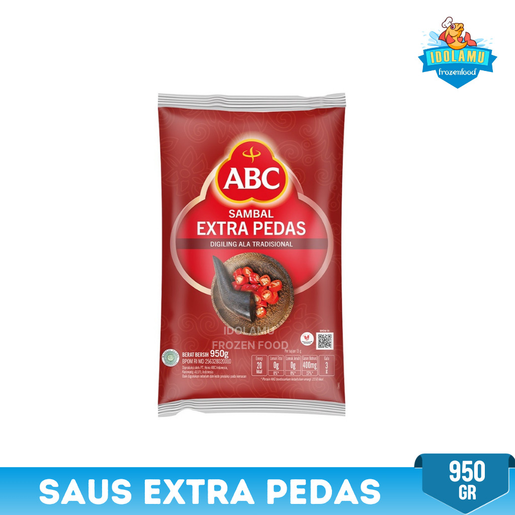 Jual saus abc saus sambal extra pedas kemasan bantal 950 gr | Shopee ...