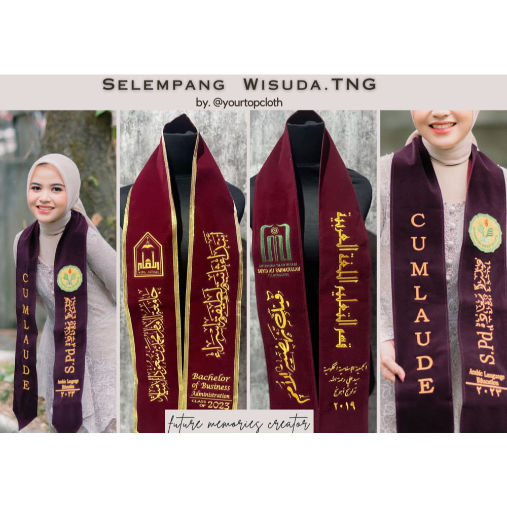 Jual Selempang Wisuda Leher Font Bahasa Asing | Shopee Indonesia