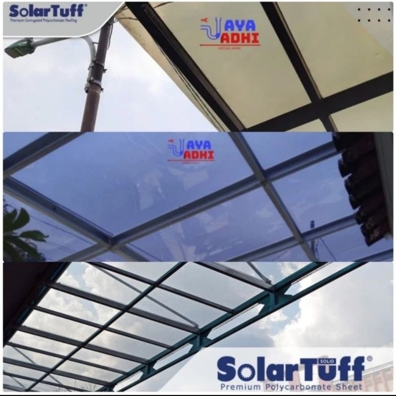 Jual SolarTuff Solid Atap UV 1.2mm PER METER CLEAR Solartuff Kanopi ...
