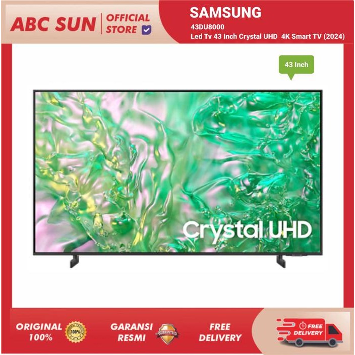 Jual Samsung 43DU8000 Led Tv 43 Inch Uhd 4k Crystal Smart TV | Shopee Indonesia