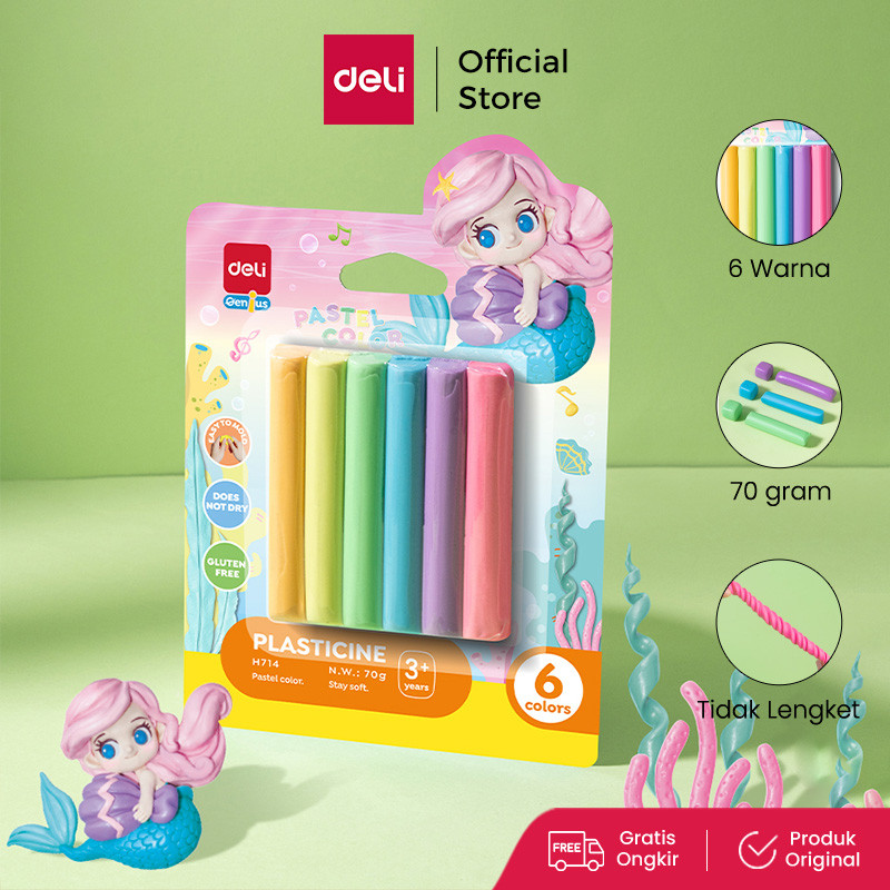 Jual Deli Plastisin Lilin Mainan 6 Warna Mainan Edukasi Anak EH713X ...