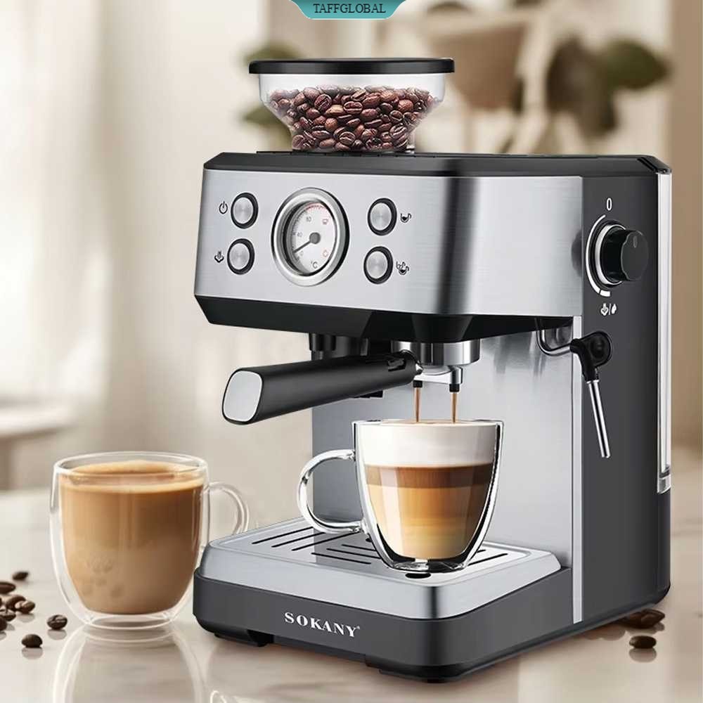 Jual Mesin Kopi Espresso Coffee Maker Frothing Grinding 20 Bar 1400W - SK-04036 | Shopee Indonesia