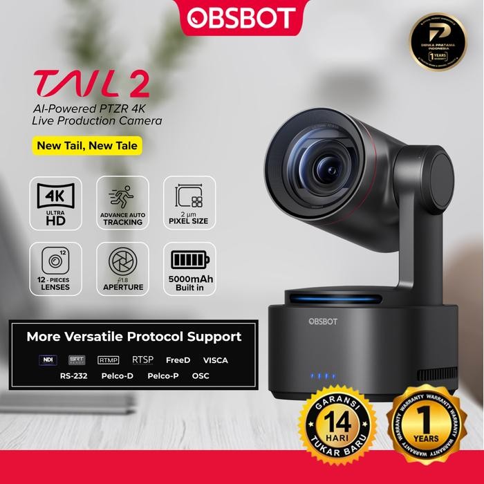 Jual Obsbot Tail 2 - AI-Powered PTZ 4K Live Production Camera | Shopee Indonesia