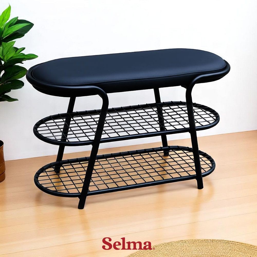 Jual Selma Laudy Rak Sepatu Bench 2 Tingkat - Hitam Shoe Rack Lemari ...