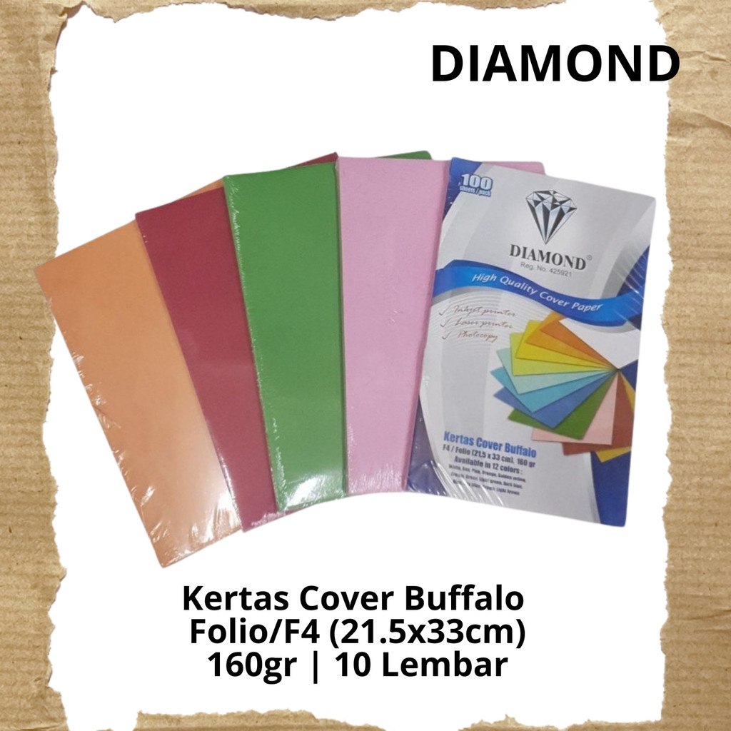 Jual Diamond Kertas Buffalo / Kertas Jilid Cover Folio 160gr 10 lembar | Shopee Indonesia