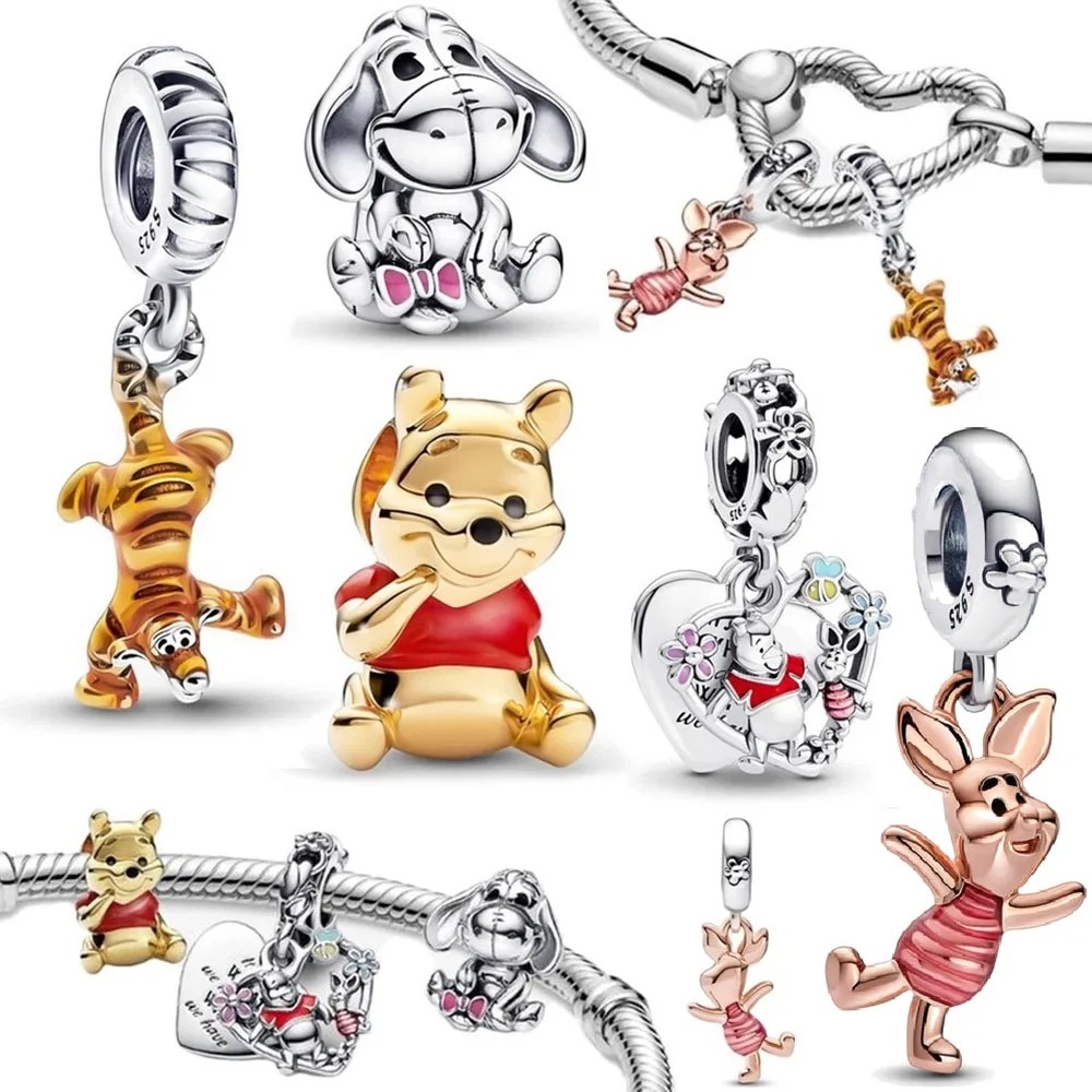 Jual The Disney Winnie the Pooh Tigger Charms S925 Beads Fit Bracelet ...