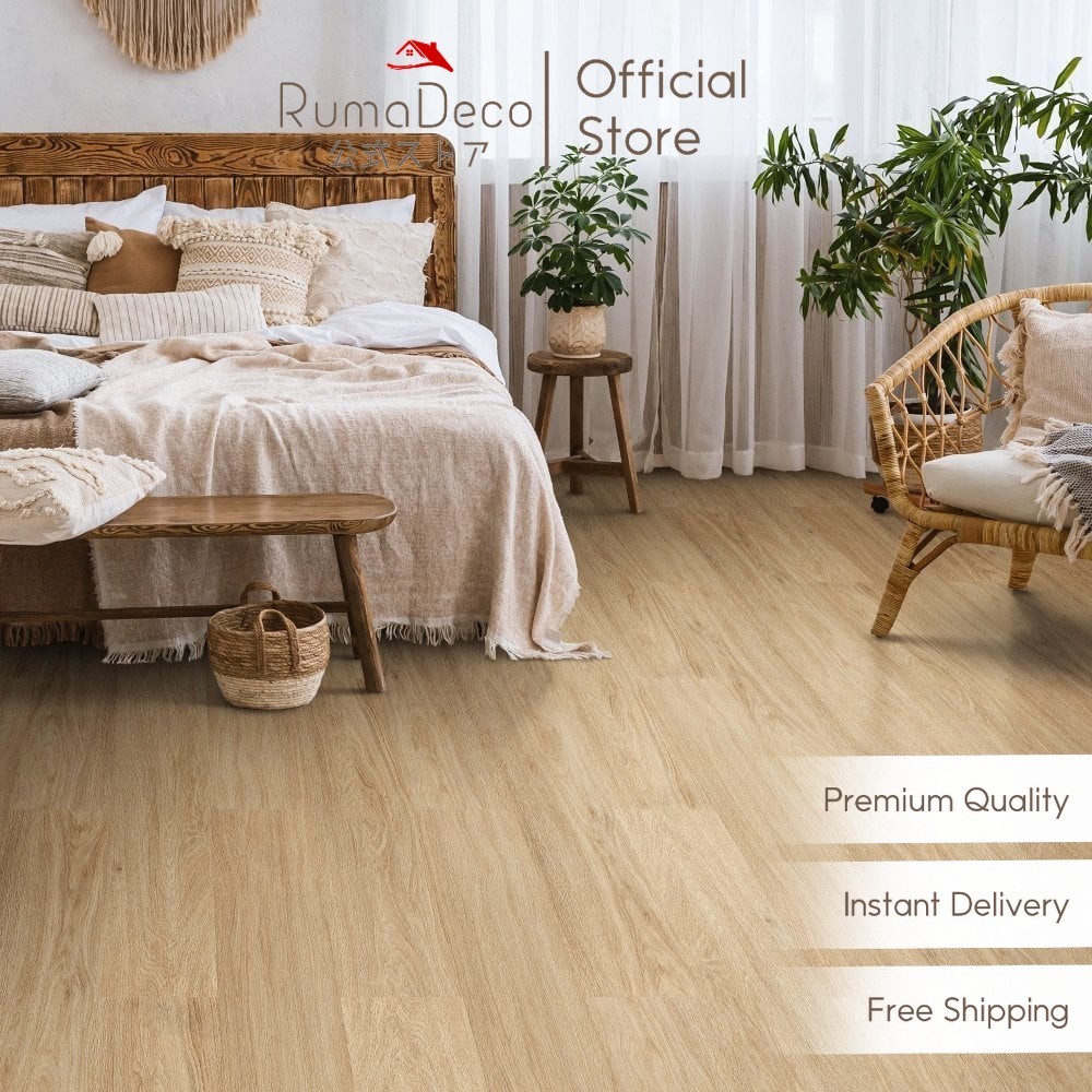 Jual 「 RUMADECO 」Floor Vinyl Lantai Stiker Motif Kayu Premium 3mm | LVT ...