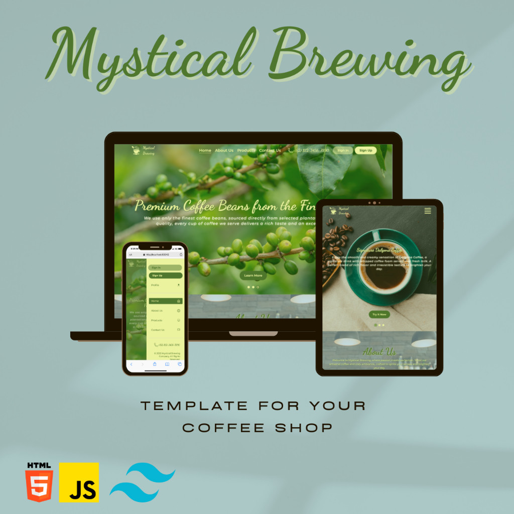 Jual Template Website Untuk Coffee Shop HTML Tailwind CSS | Shopee ...