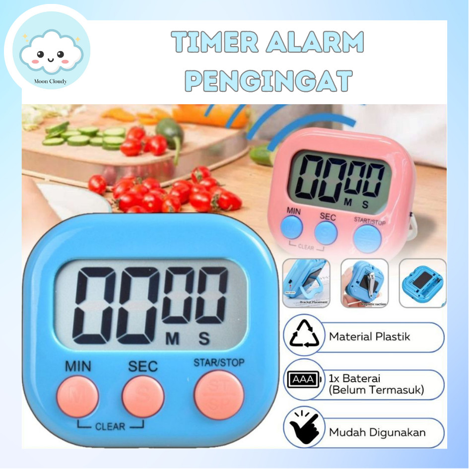 Jual Timer Dapur Pengatur Waktu Masak Clock Stopwatch Digital Kitchen ...
