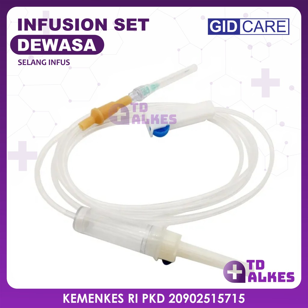 Jual Infusion Set Adult Alat Selang Infus Set Dewasa Infuset GID Care ...