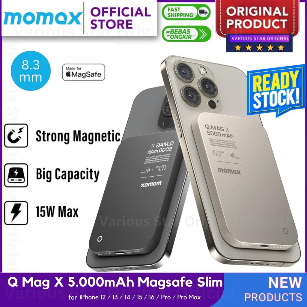 Jual ORIGINAL MagSafe PowerBank iPhone 12 / 13 / 14 / 15 / 16 / 17 ...