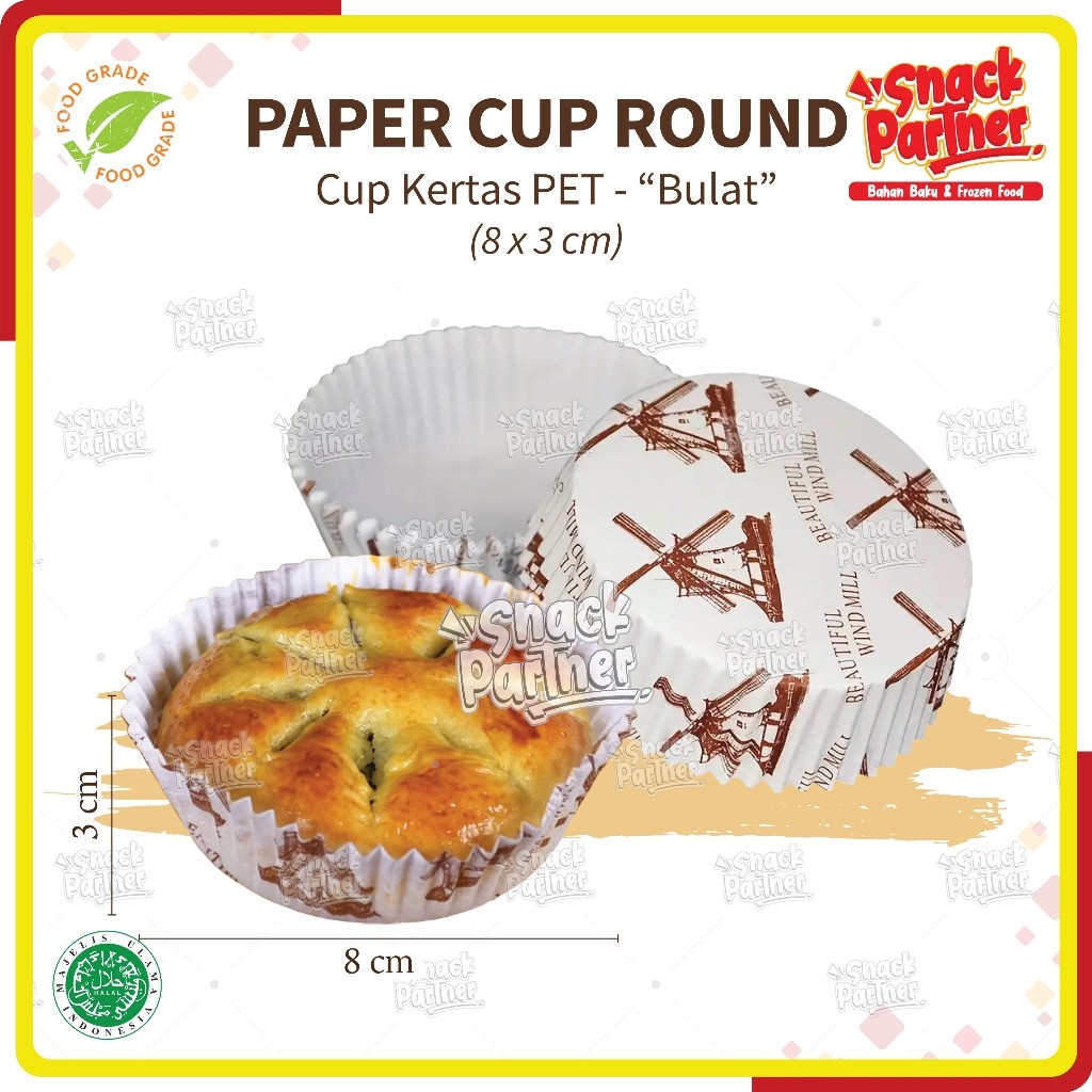 Jual CUP ROTI / PAPER CUP ROUND - Cup Kertas PET BULAT Shape Baking ...