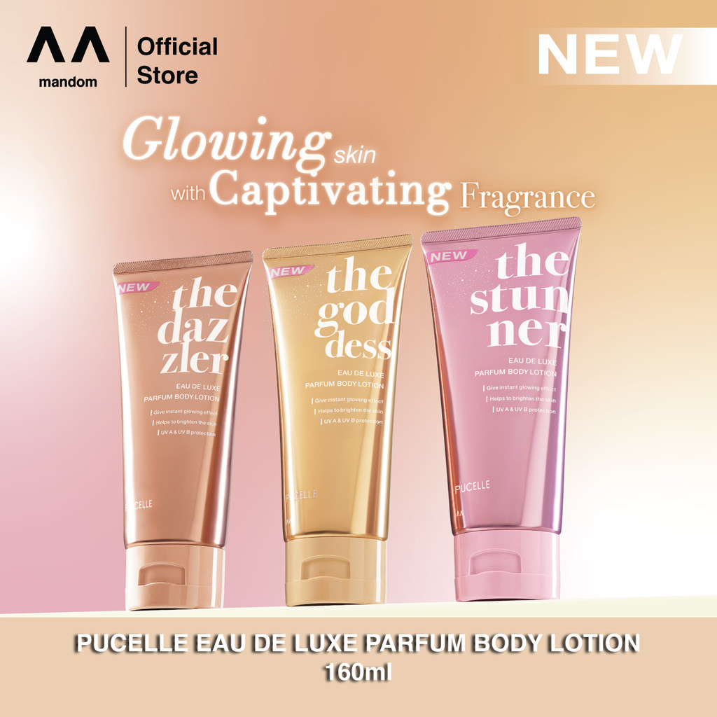 Jual PUCELLE Instant Glowing Eau De Luxe Parfum Body Lotion 160ml | Shopee Indonesia