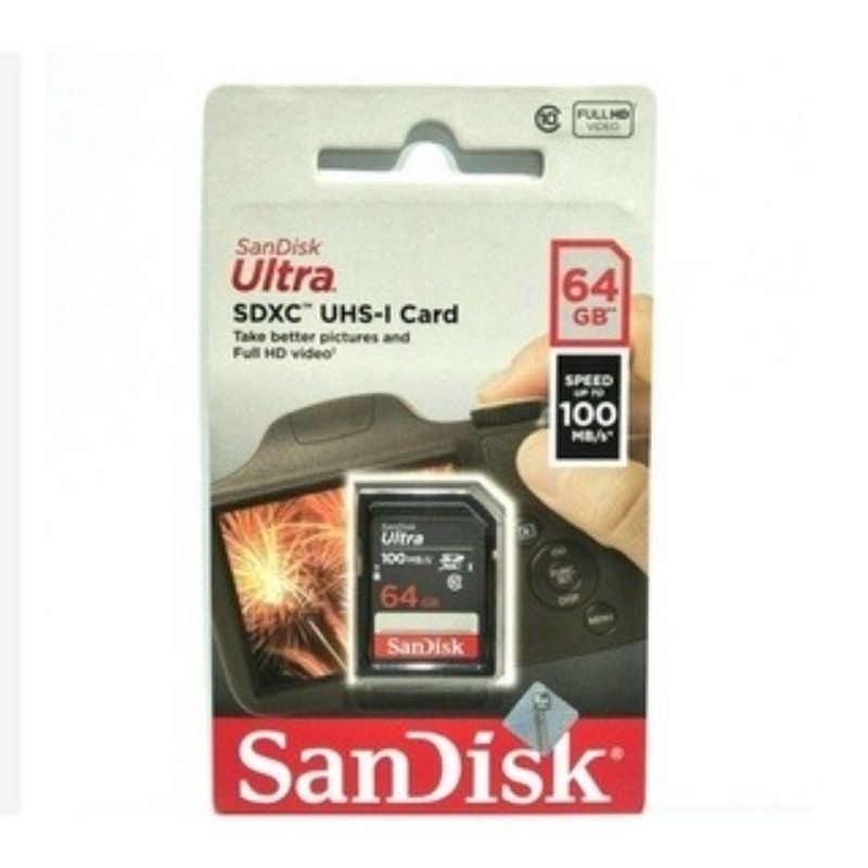 Jual Memory SDXC Sandisk Ultra 16 GB/32 GB/64 GB /128 GB 100mb/s Memori ...
