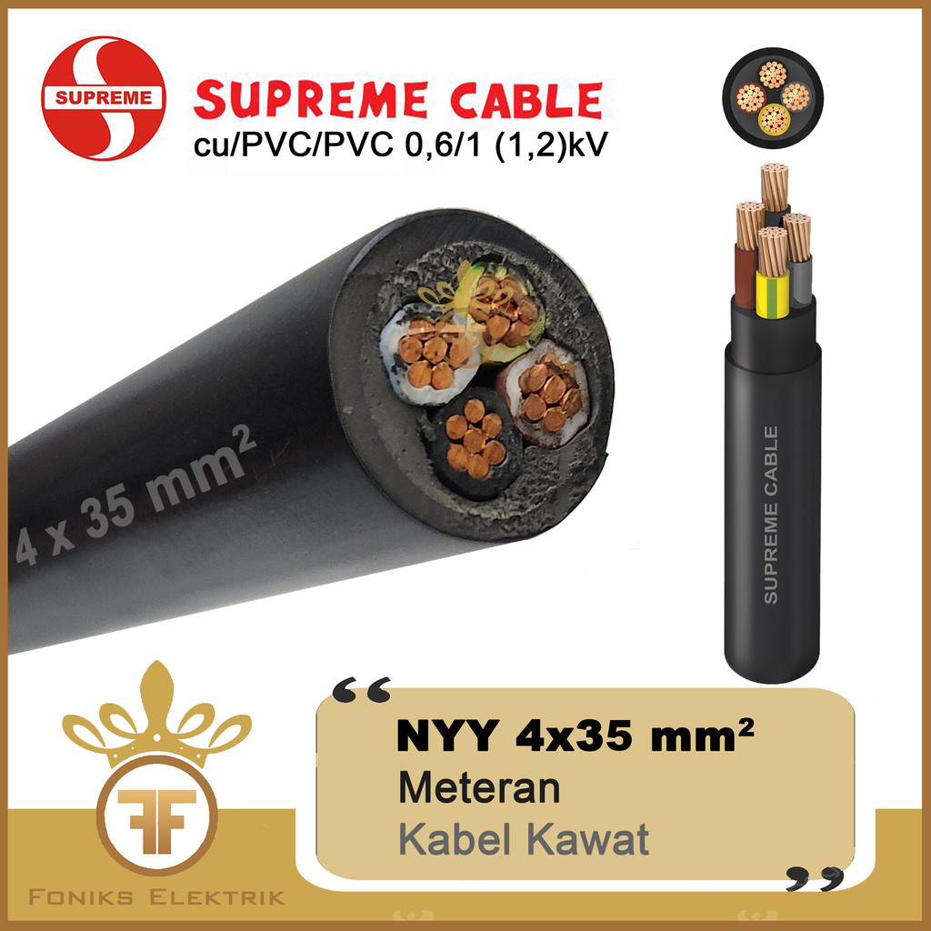 Jual Kabel Tufur Supreme NYY 4x35 Meteran Per Meter | Shopee Indonesia