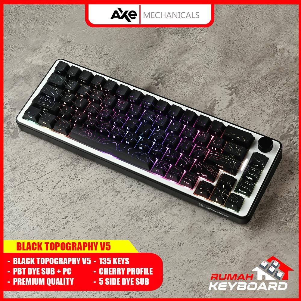 Jual AXE MECHANICALS - TOPOGRAPHY V5 - CHERRY - PBT - RGB Shine Through ...