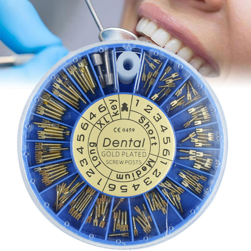 Jual 120pcs / pin screw / pasak logam gold eceran / dental post / pasak ...