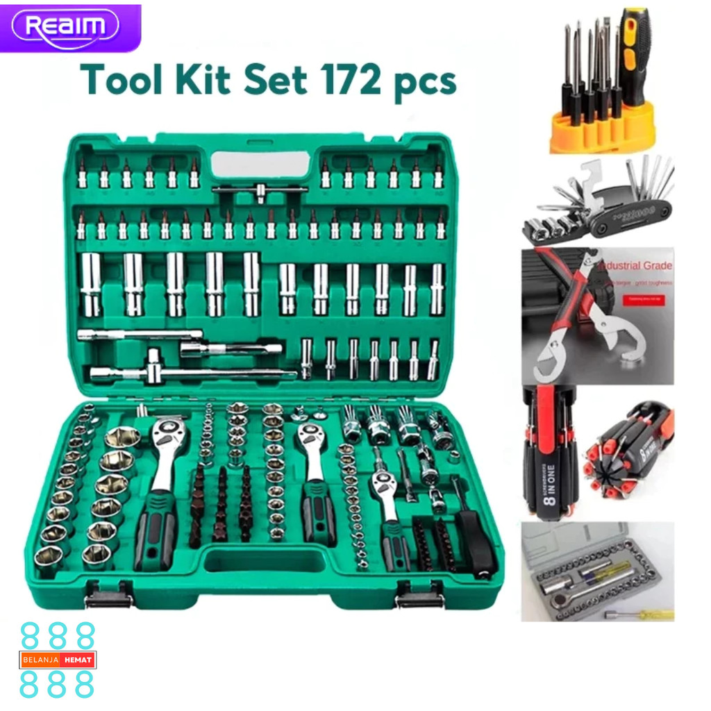 Jual Reaim Set Kunci 1/2 inchi - Sok Kunci Shock 61-216pcs Mobil Motor ...