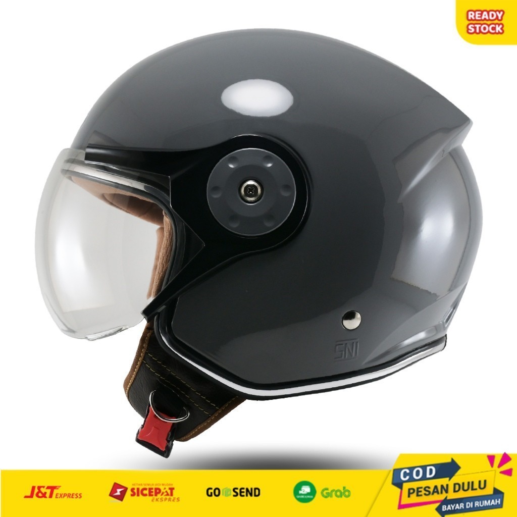 Jual Helm Rsix Cowok Cewek Retro Bogo Premium SNI List Chrome Kekinian ...