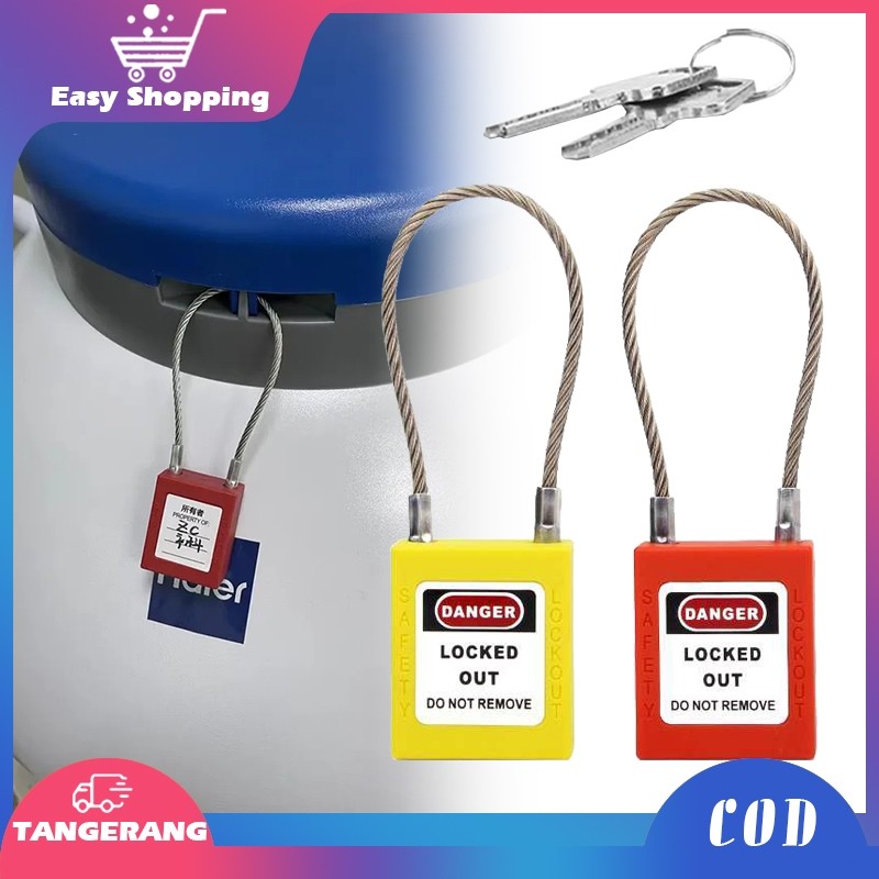 Jual Gembok Master Lock Safety Padlock Loto Stainless Wire Lock Out Tag ...